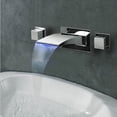 Juno Lucca Waterfall Bathroom Sink Faucet Tub Mixer Tap In Chrome ...