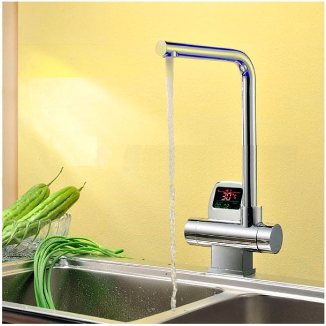 Juno Napoli Modern Chrome Finish Solid Brass Electronic Thermostatic ...