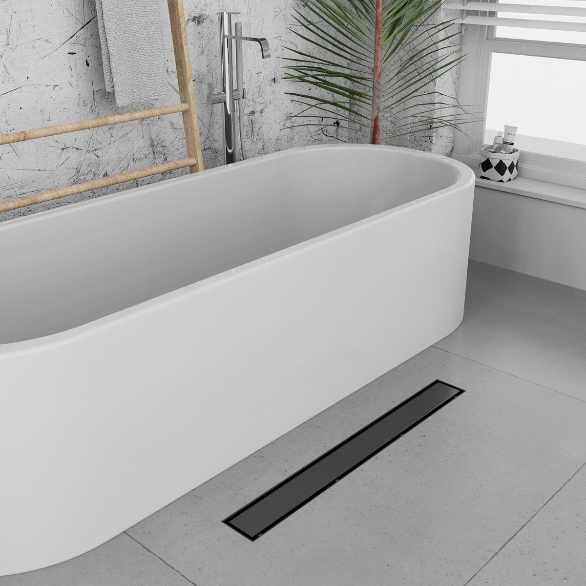 Juno New Design Stainless Steel LED Shower Linear Drain - Walmart.com