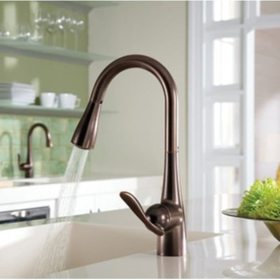 Juno Oil Rubbed Bronze Long Neck Waterfall Kitchen Faucet - Walmart.com