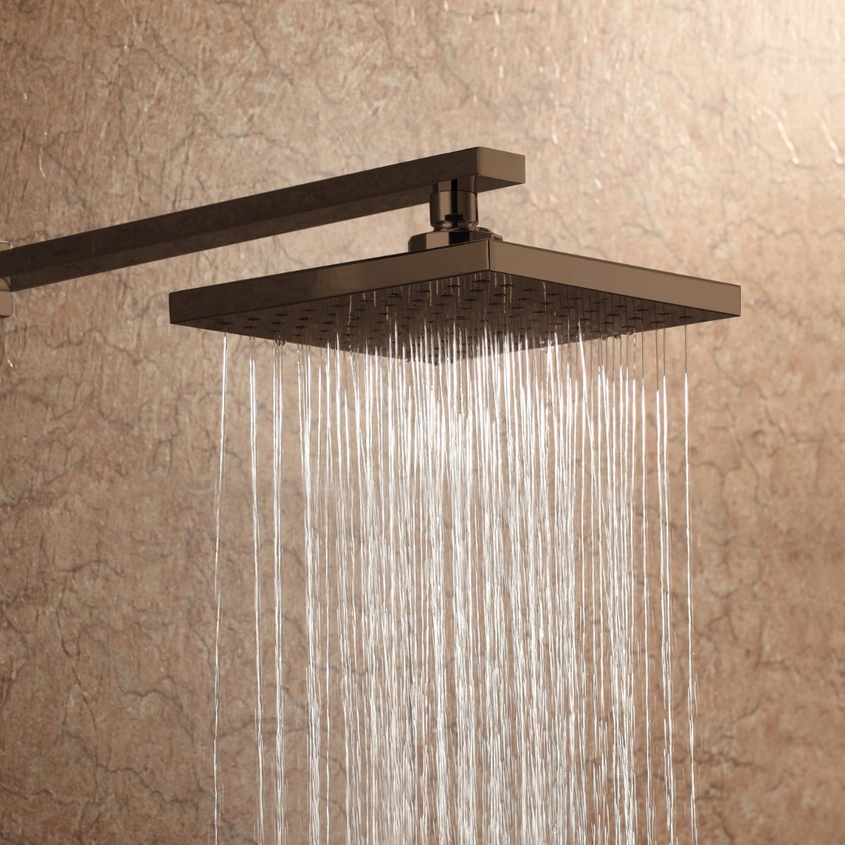 Juno Oil Rubbed Bronze Square LED Rainfall Shower Head - Walmart.com