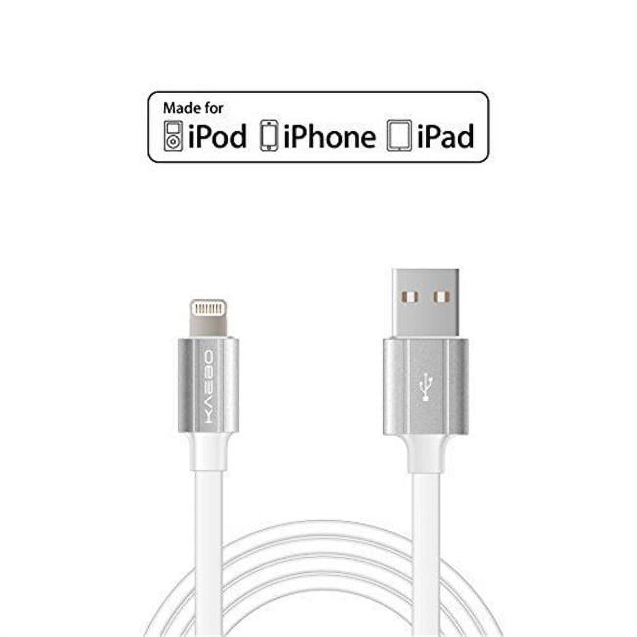 Juno Power 1MKWHT Kaebo Rubber Aluminum Head Lightning USB Cable, White ...