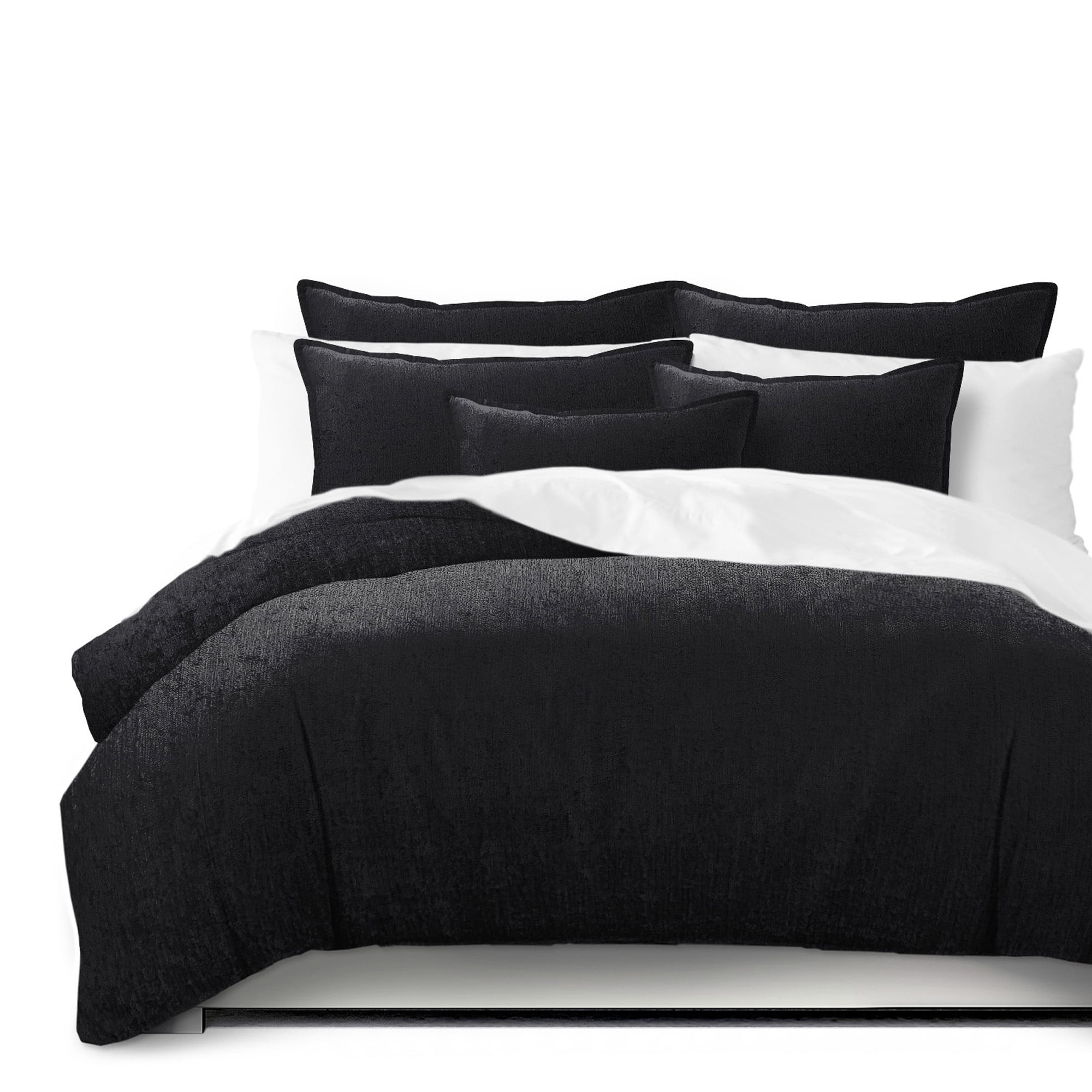 Juno Velvet Black Comforter Set Super Queen - Walmart.com