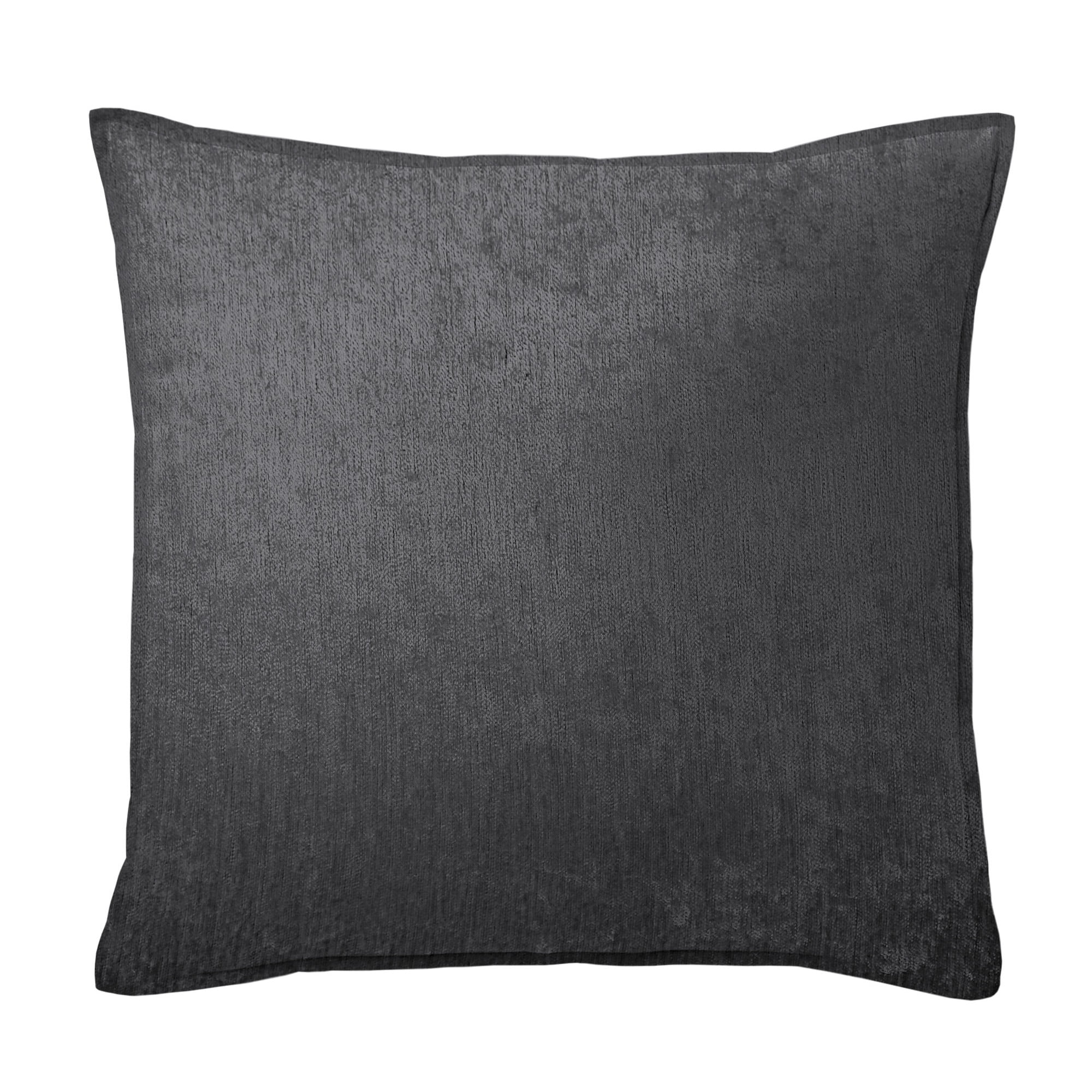 Juno Velvet Gray Decor Pillow (Feather Insert) 20" Square - Walmart.com