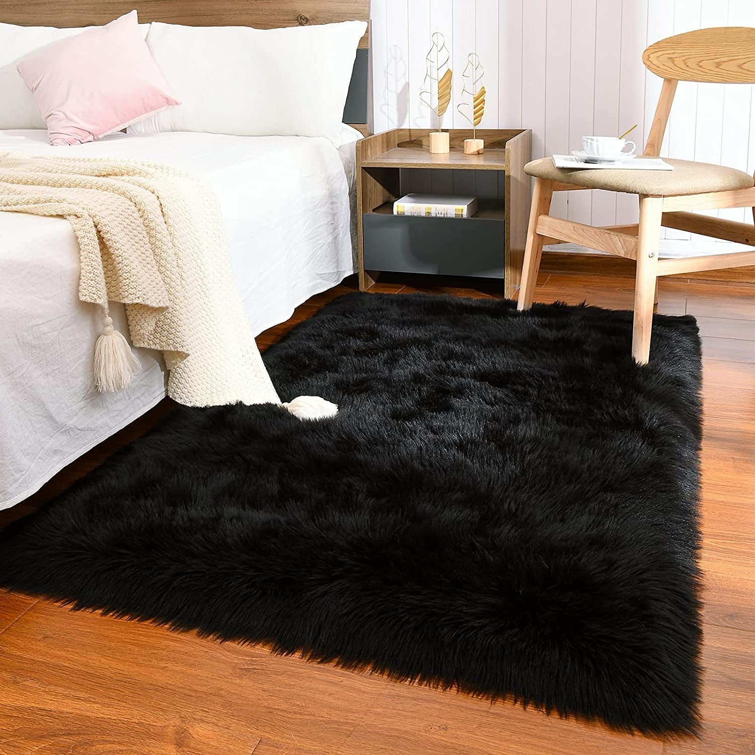 Junovo Luxury Soft Fluffy Area Rug, Shaggy Nursery Rug, Kids Room ...