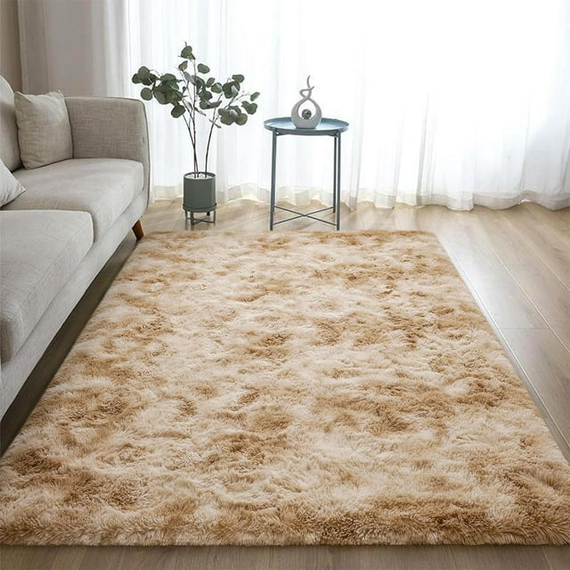 Junovo Luxury Velvet Shag Area Rug Modern Indoor Fluffy Rugs, Extra ...