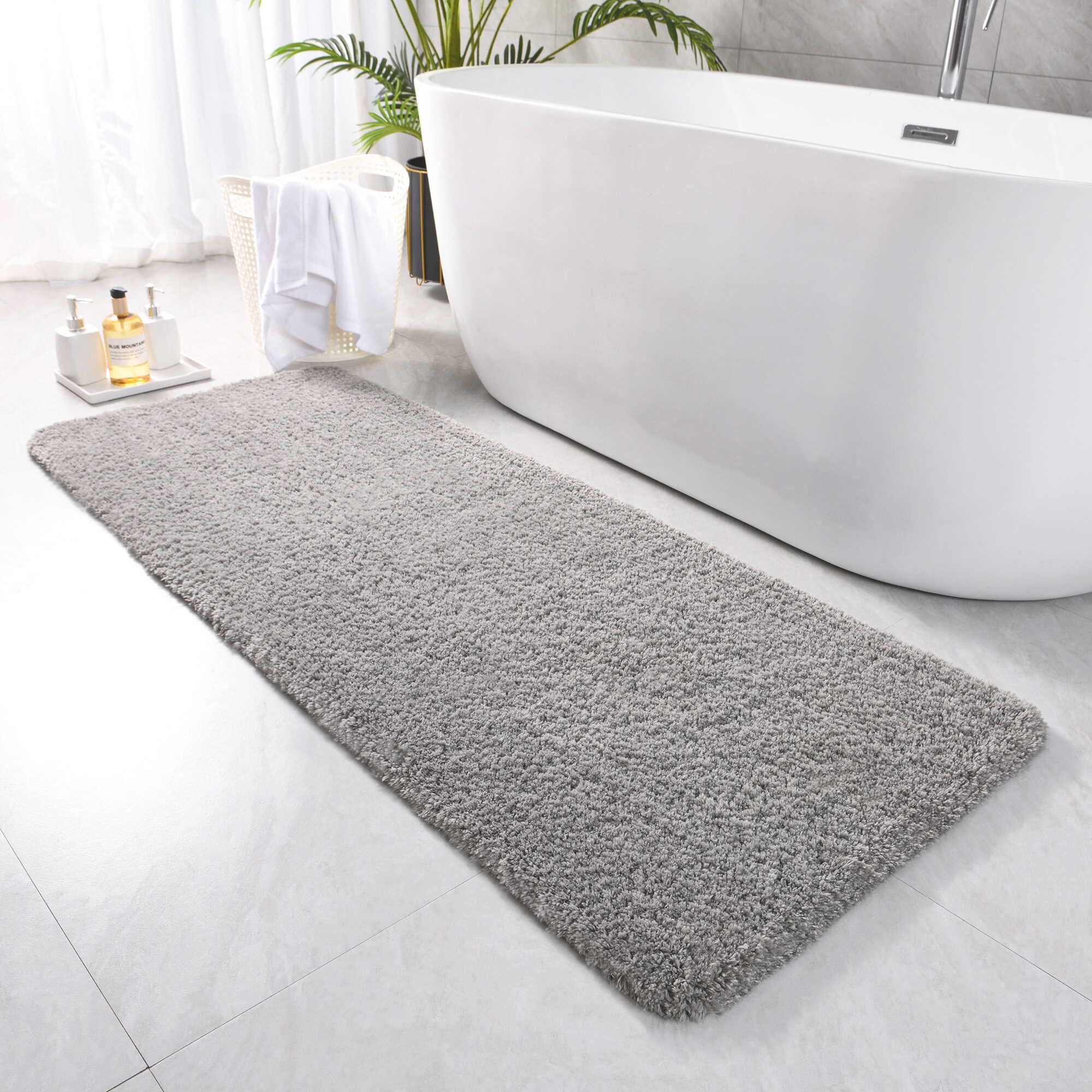 "Junovo Long Washable Non-Slip Microfiber Bathroom Rug Runner ...