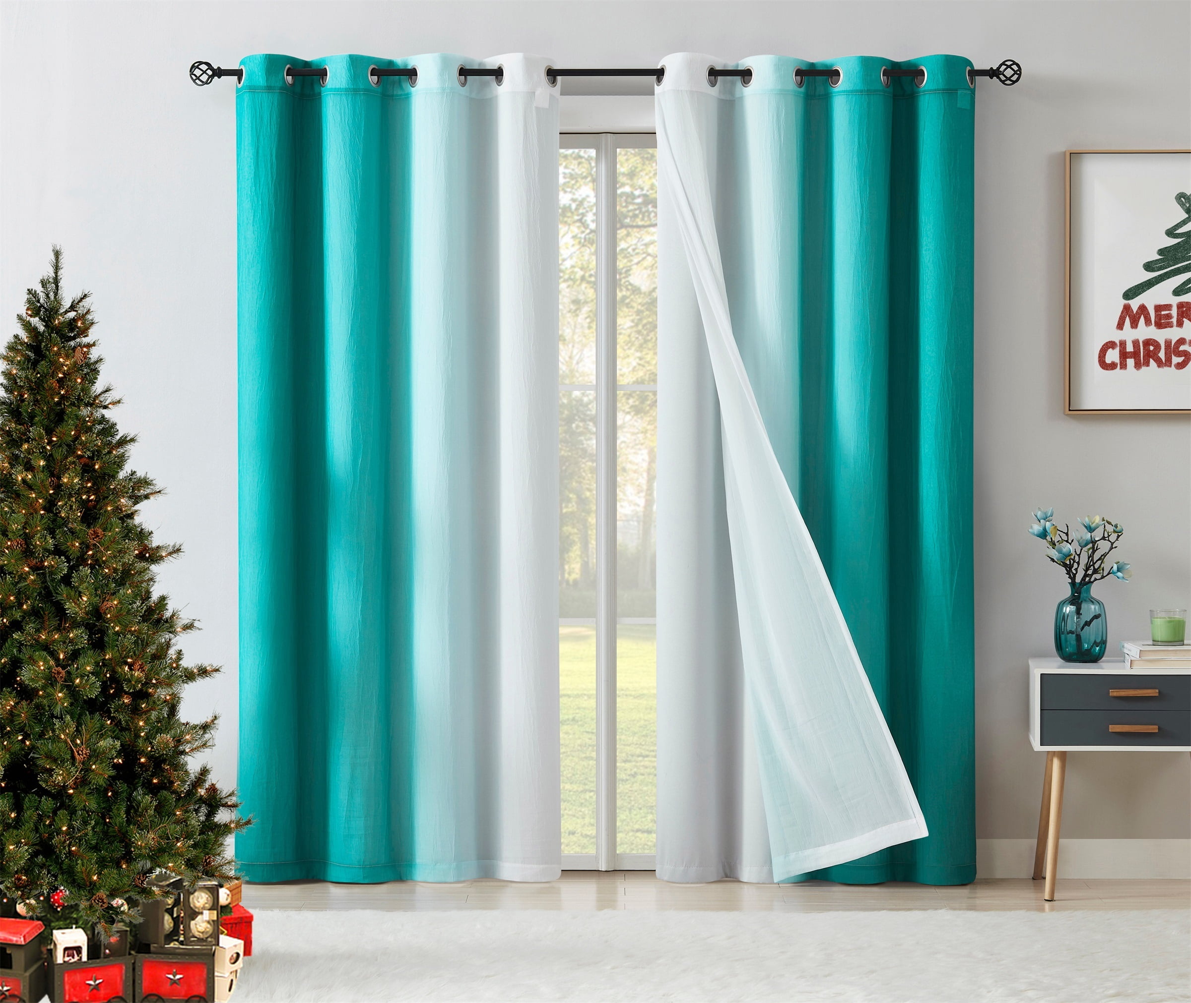 "Free Shipping! Junvictex Mix and Match Double Layer Curtains for ...