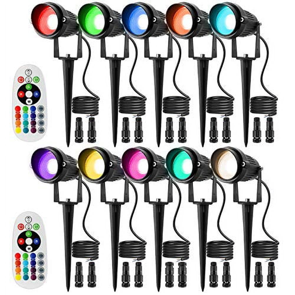 Junview RGB Color Changing Landscape Lights with Connectors 12V-24V 8W ...