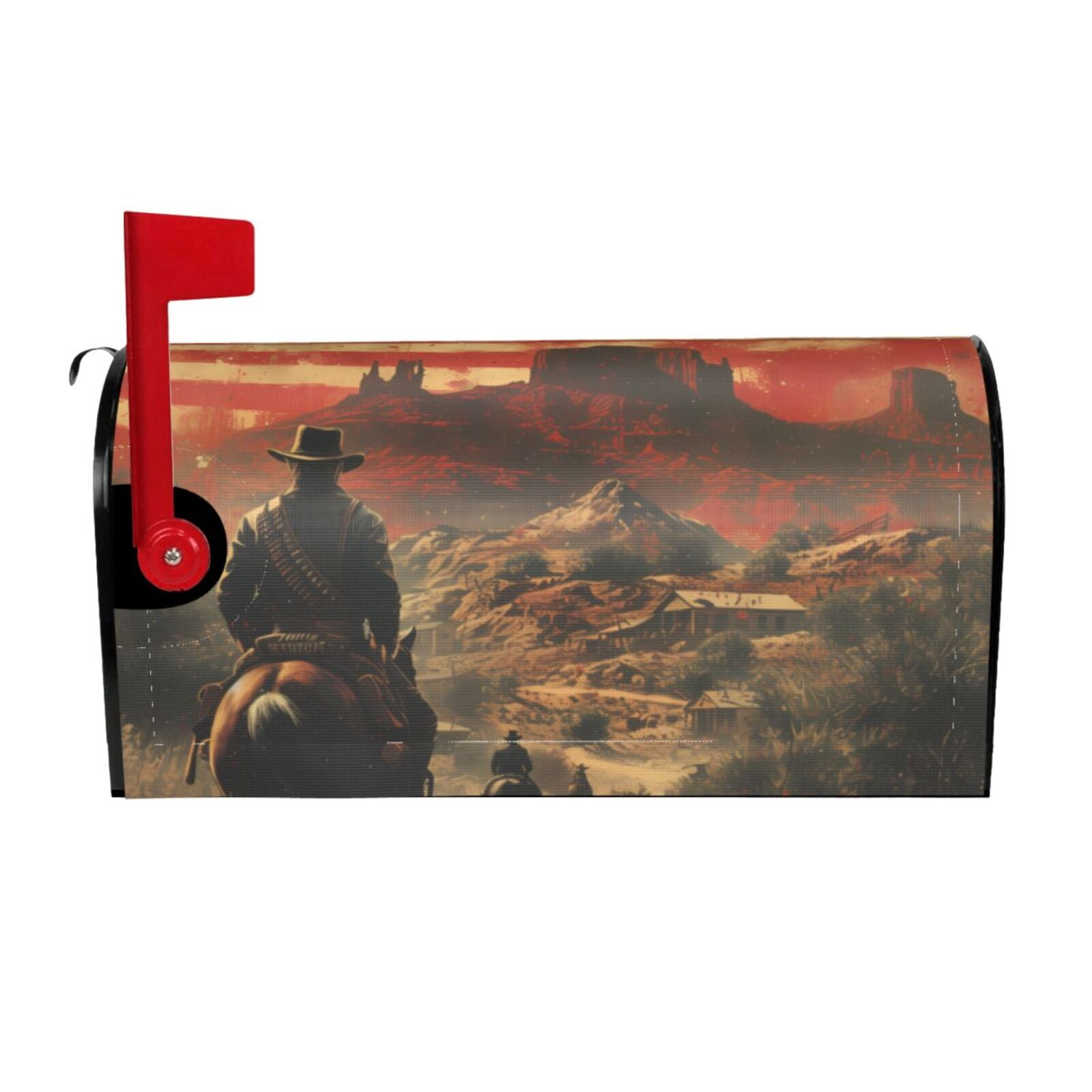 Junzan 1860s Style American Cowboy Pattern Mailbox Covers,Magnetic ...