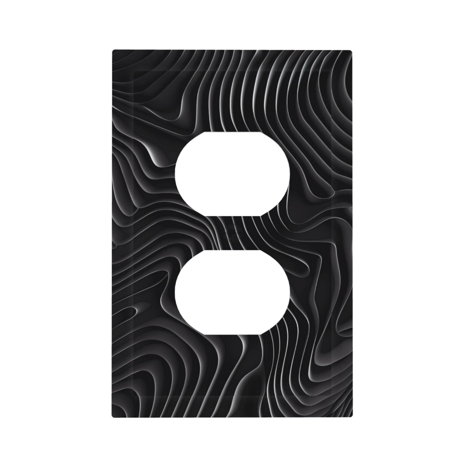 Junzan Abstract Black And White Waves for Electrical Outlet Covers, 5 ...