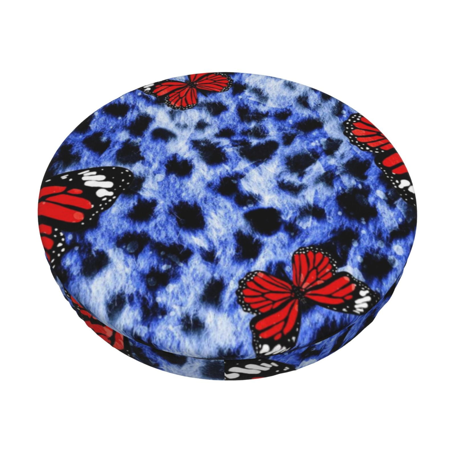 Junzan Abstract Colorful Butterflies Bar Stool Cover Round Seat Cushion ...