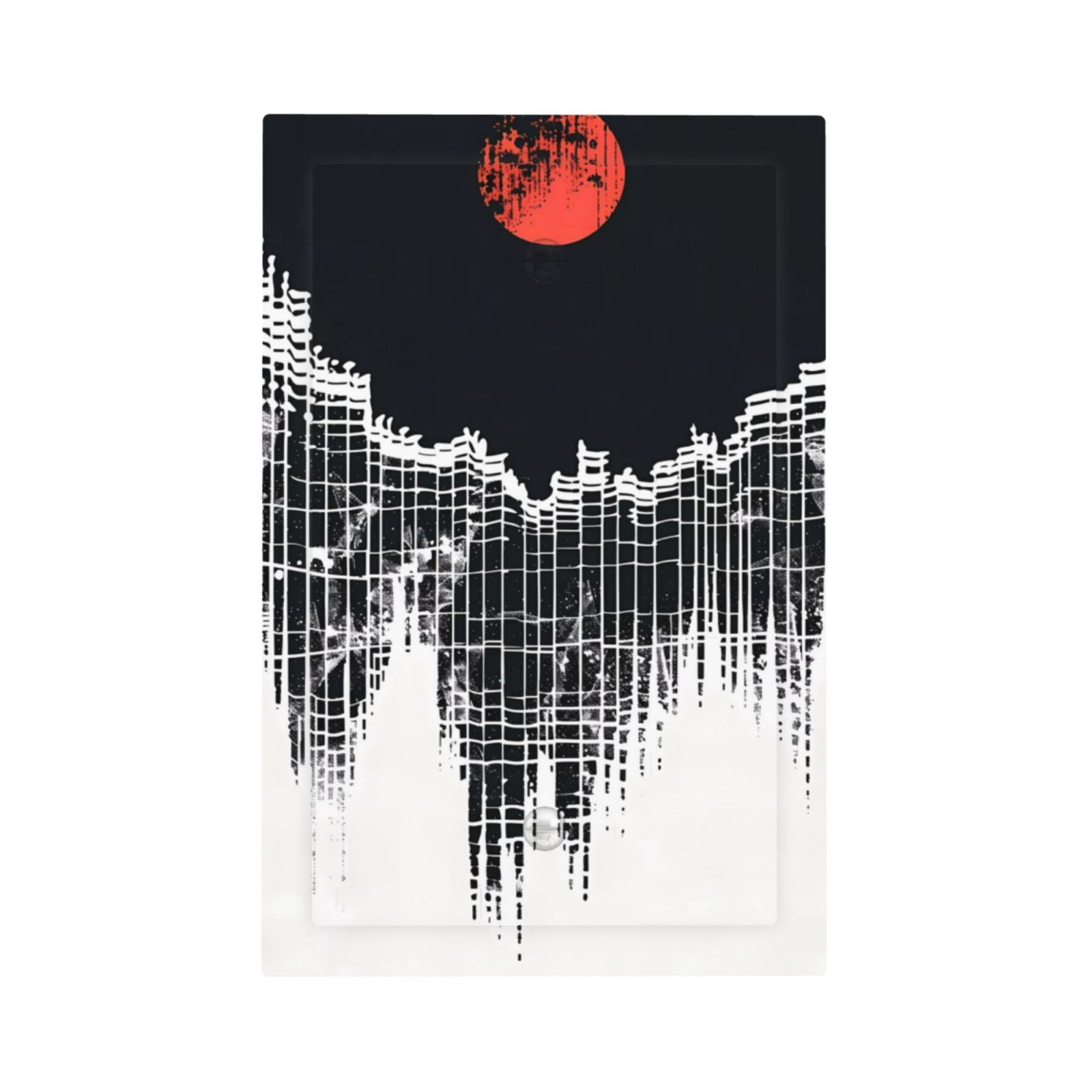 Junzan Abstract Red Sun Design for Electrical Outlet Covers, 5" x 3 ...