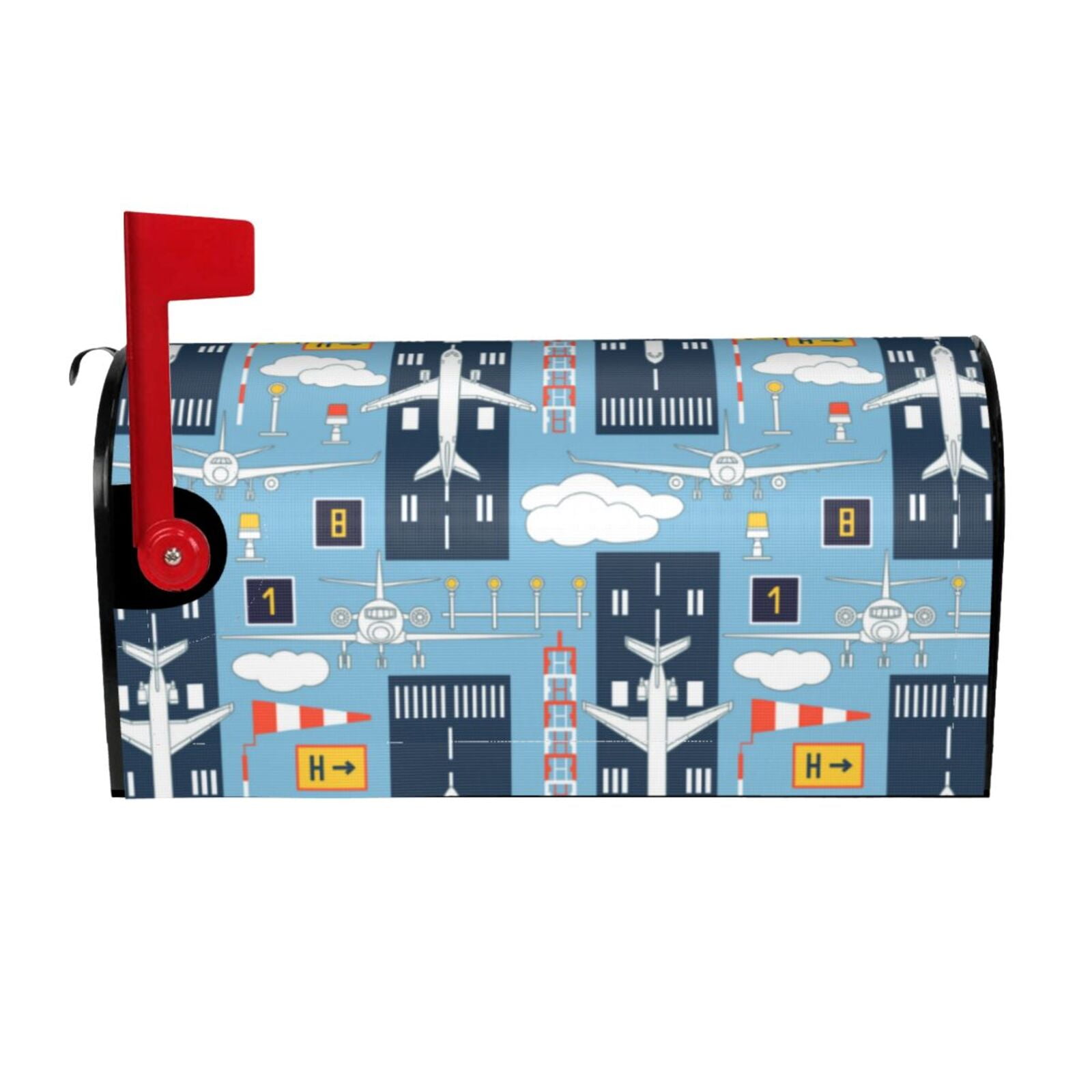 Junzan Airplanes and Aviation Signs Pattern Mailbox Covers,Magnetic ...