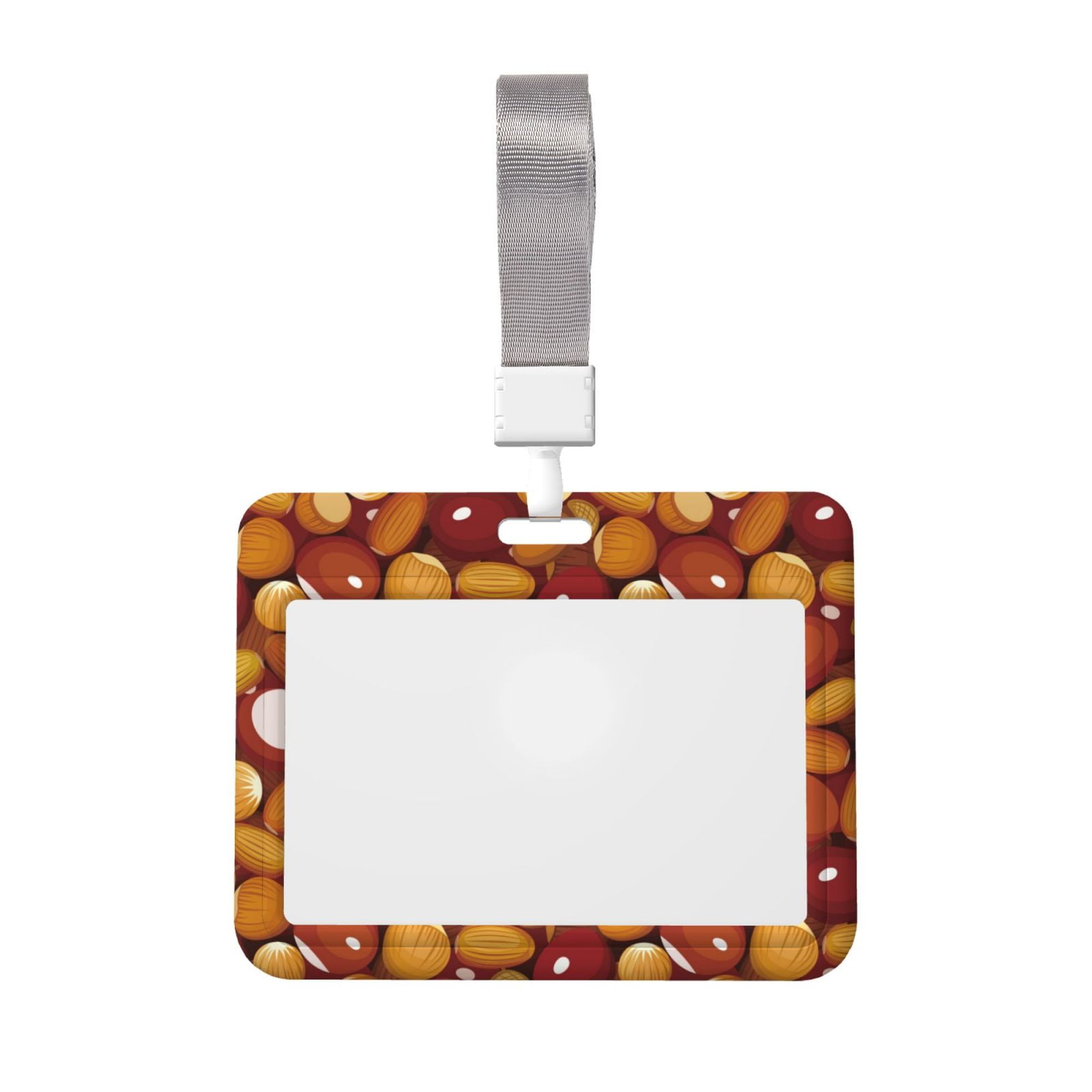 Junzan Almond Nuts ID Badge Holder with Windows Key Card Work Badge ...