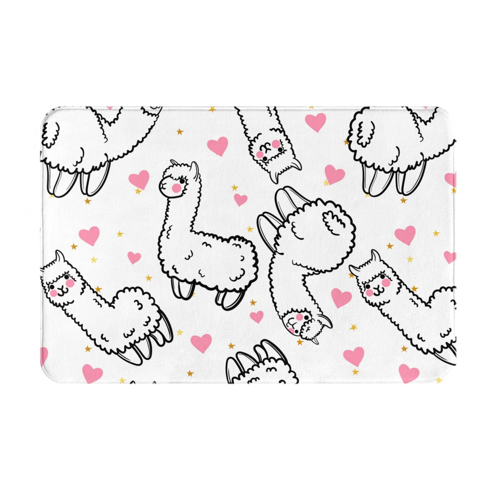 Junzan Alpacas And Hearts Custom Funny Welcome Doormat Personalized ...