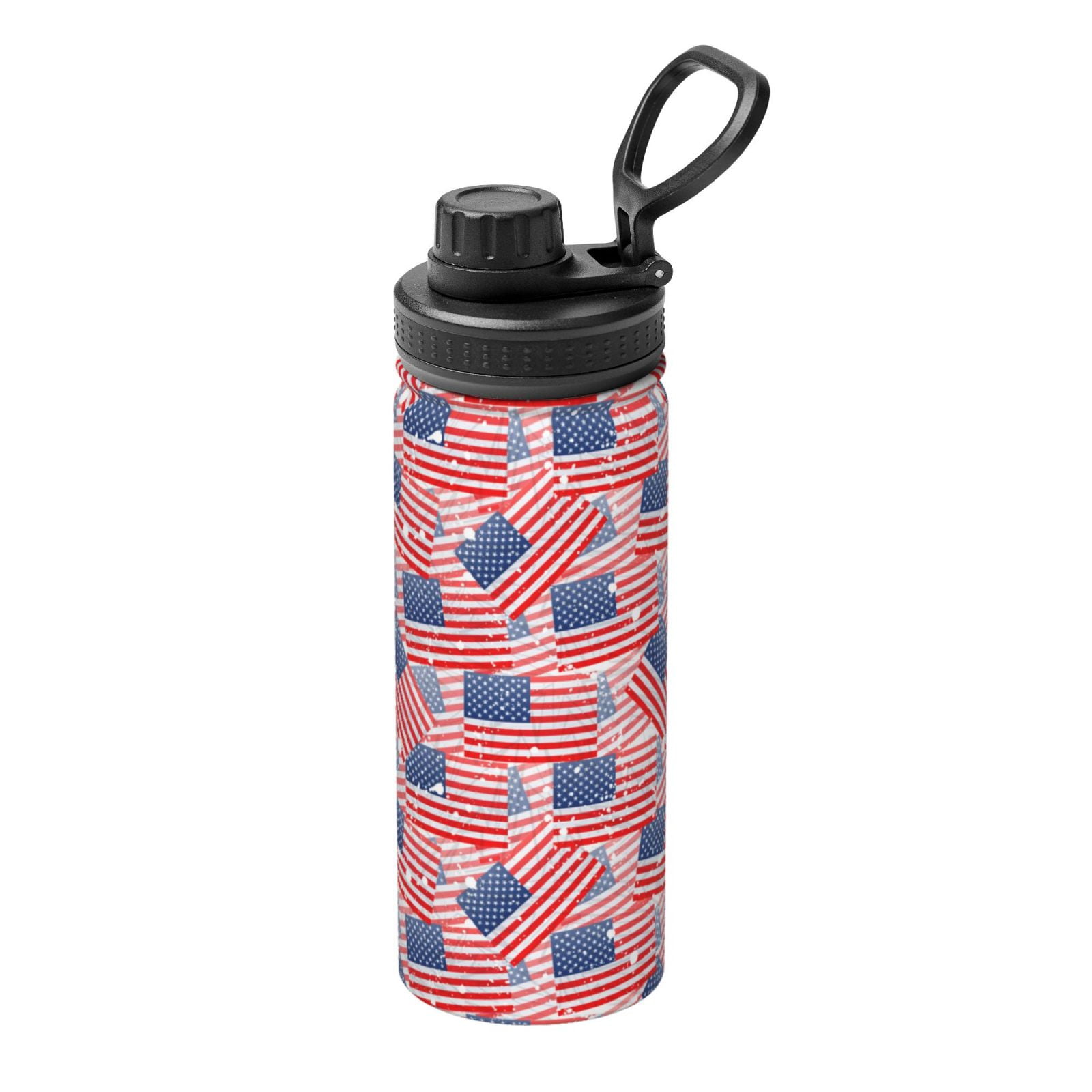 Junzan America Flags Pattern 18OZ Stainless Steel Sports Water Cup ...