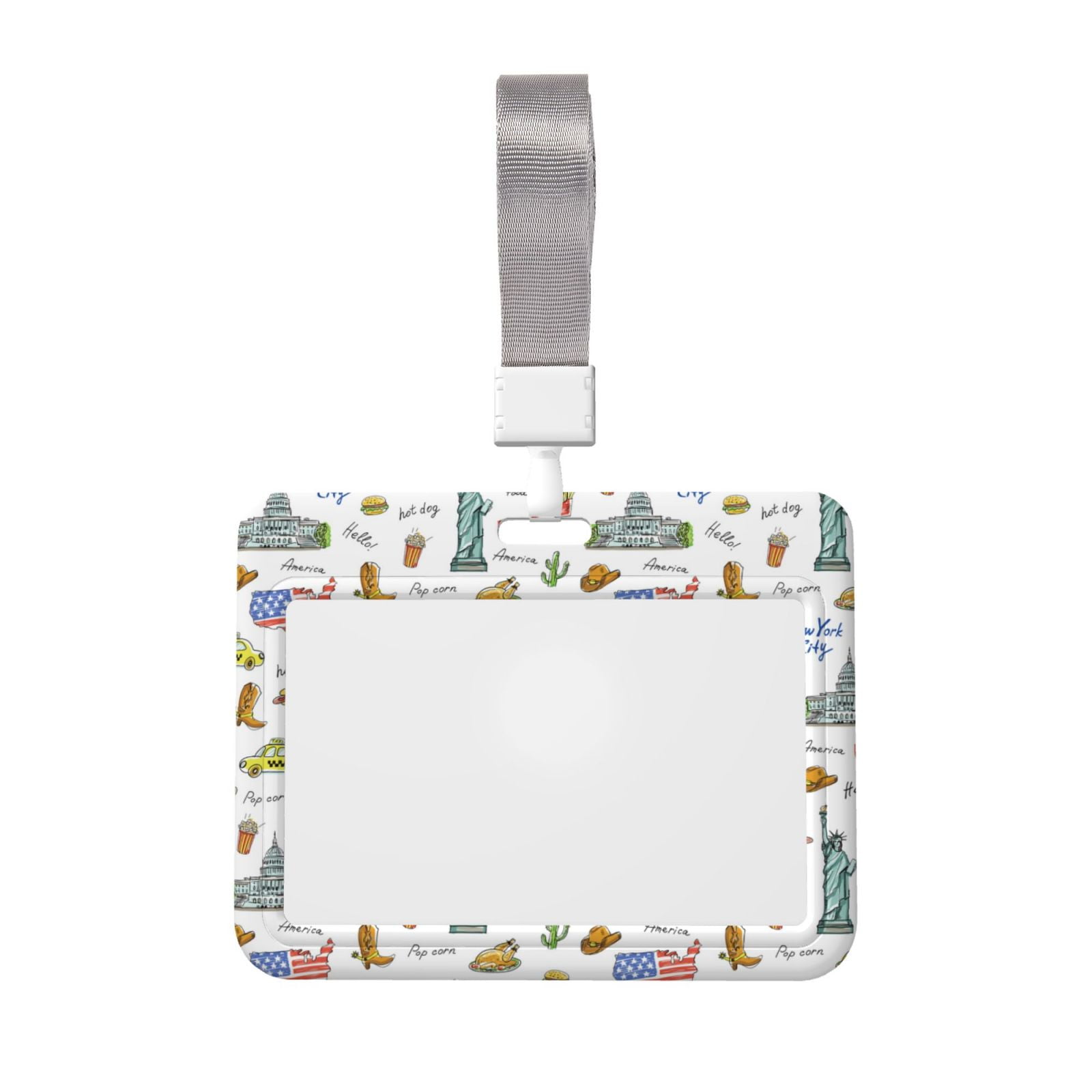 Junzan America Landmarks ID Badge Holder with Windows Key Card Work ...