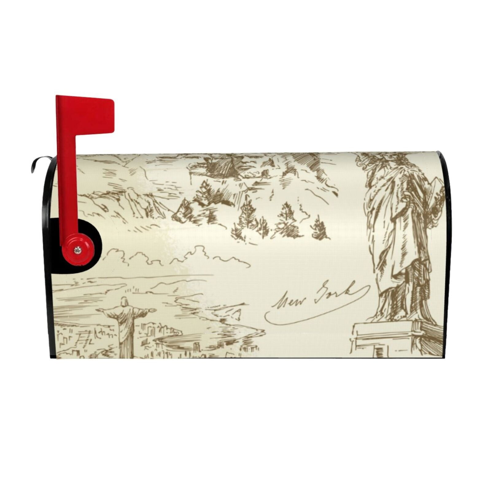 Junzan American Monuments Pattern Mailbox Covers,Magnetic Mailbox ...