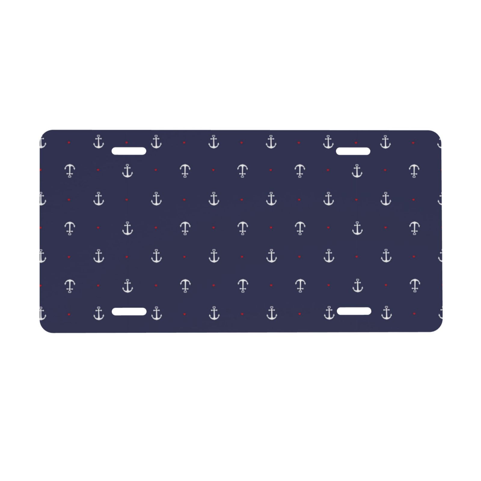 Junzan Anchor Heart Blue Front License Plate Covers Decorative Car ...