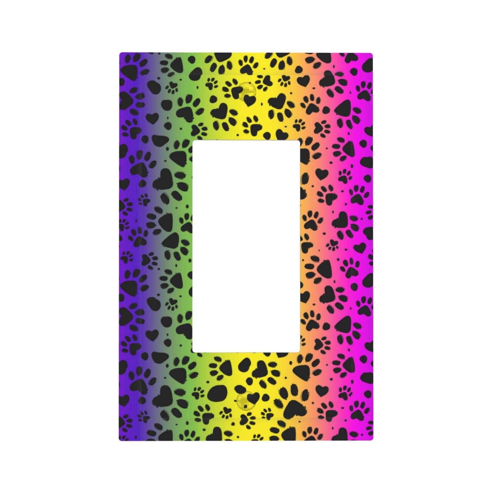 Junzan Animal Paw Rainbow for Electrical Outlet Covers, 5" x 3 ...