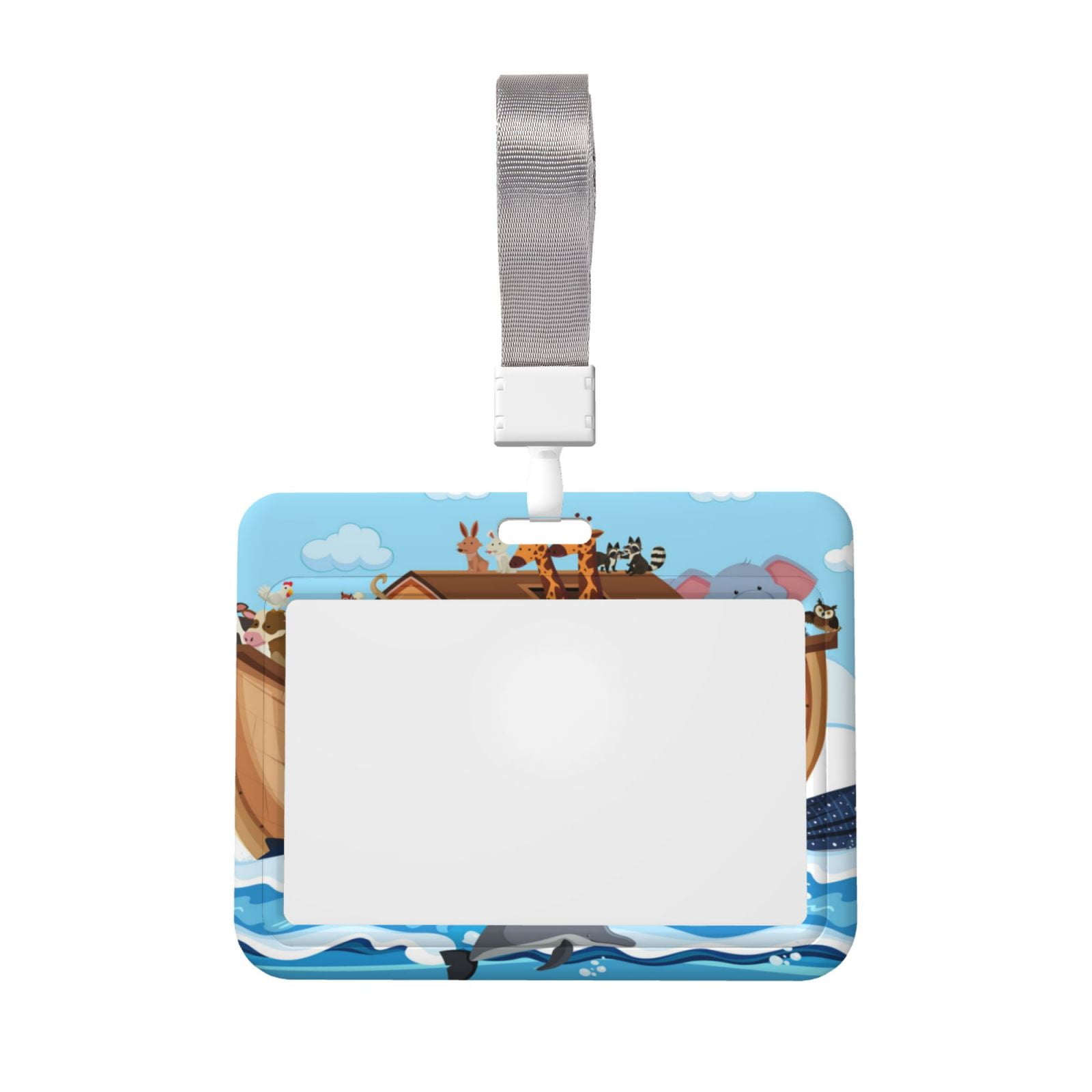 Junzan Animals On Noah'S Ark Id Badge Holder With Windows Key Card Work ...