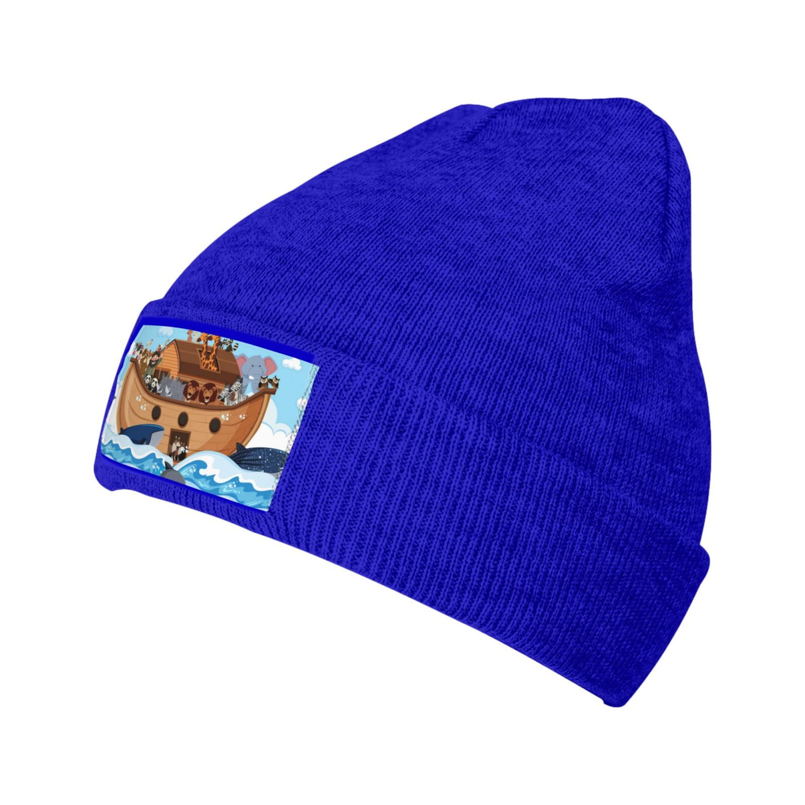 Junzan Animals On Noah'S Ark Mens Winter Hats Thick Knit Cuff Beanie ...