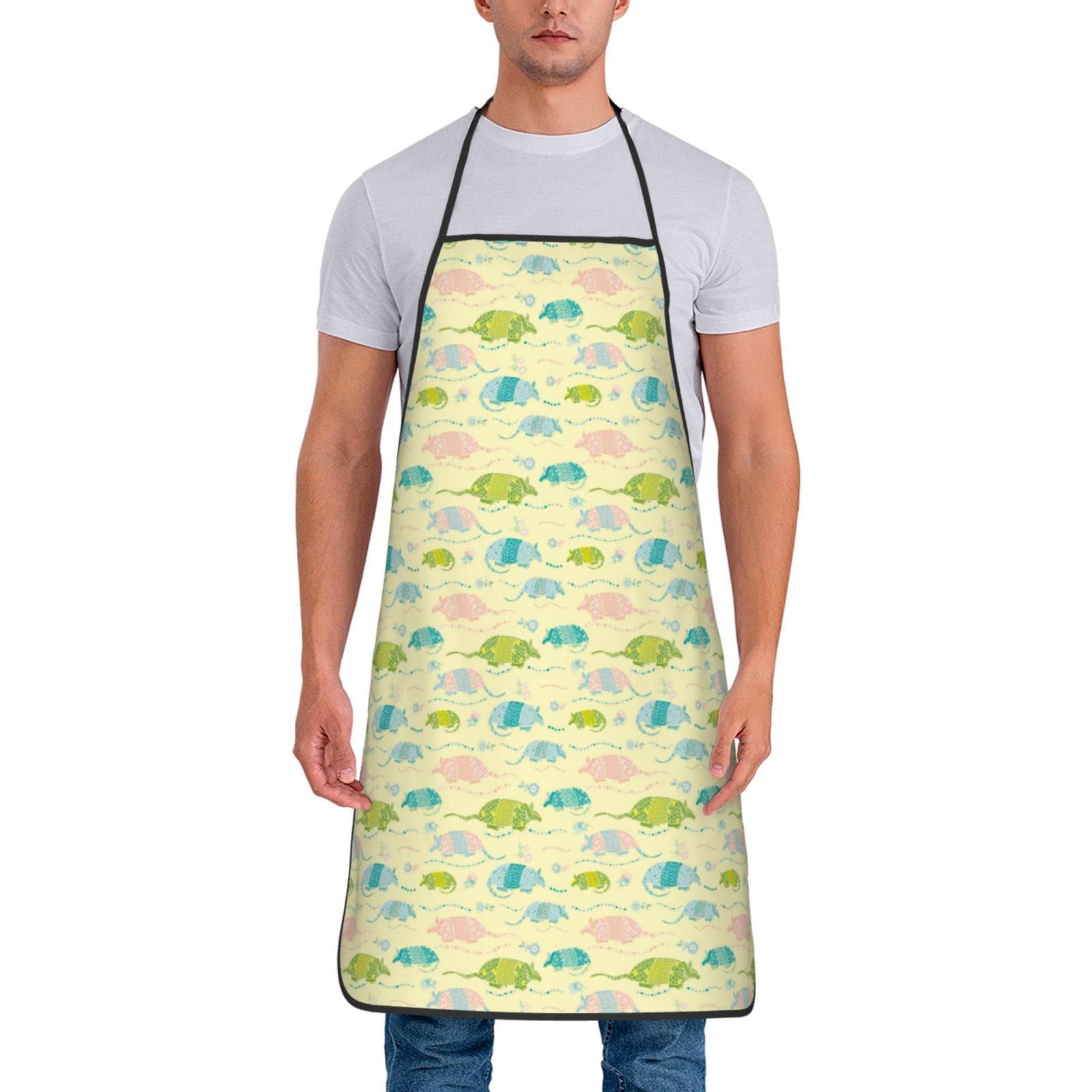 Junzan Armadillo Floral Print Kitchen Cooking Aprons, Chef Apron for ...