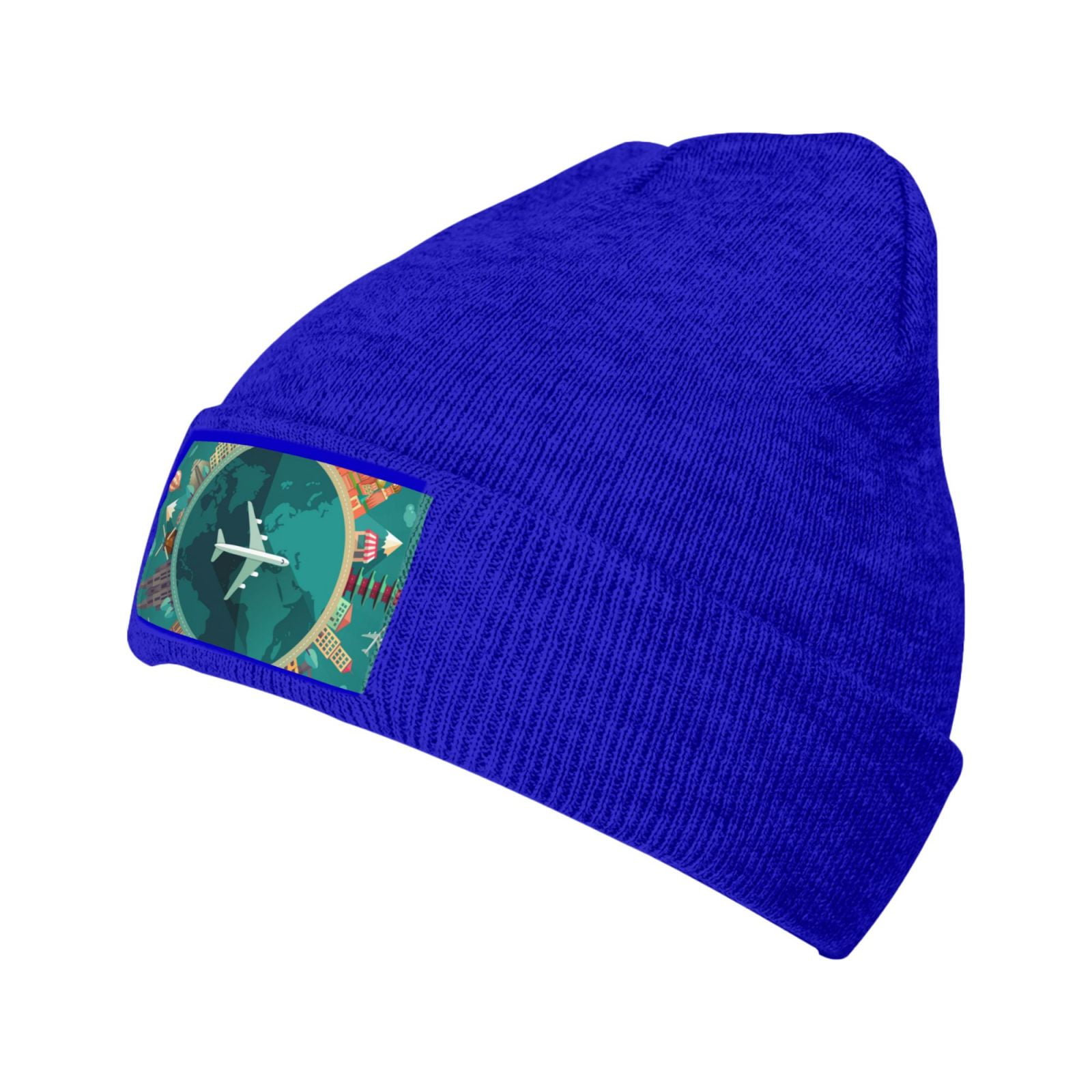 Junzan Around The Planet Mens Winter Hats Thick Knit Cuff Beanie Cap ...