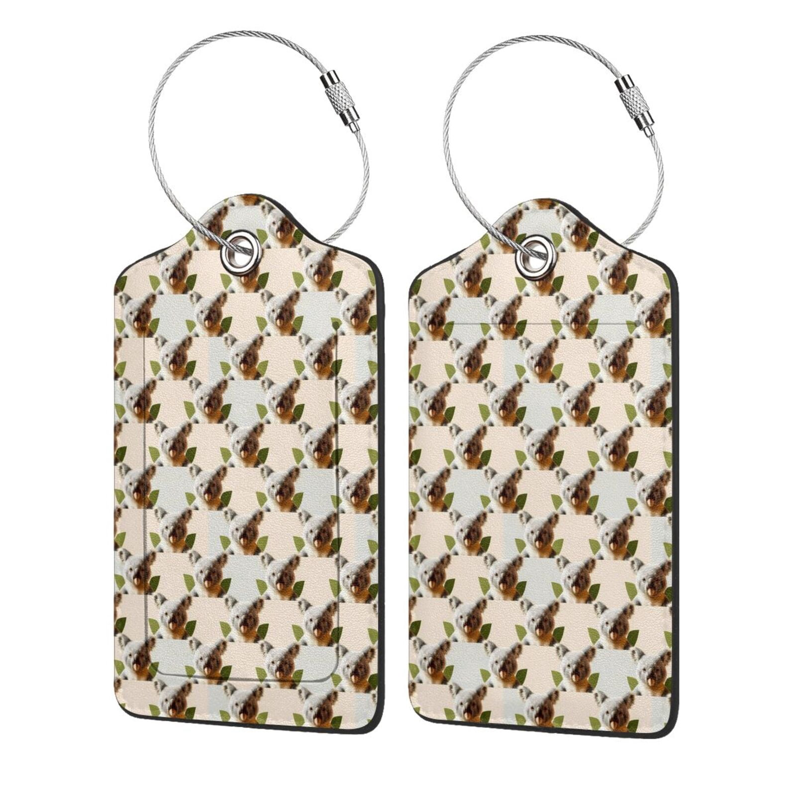 Junzan Art cute koala for Luggage Tags,Leather Luggage Tags for ...