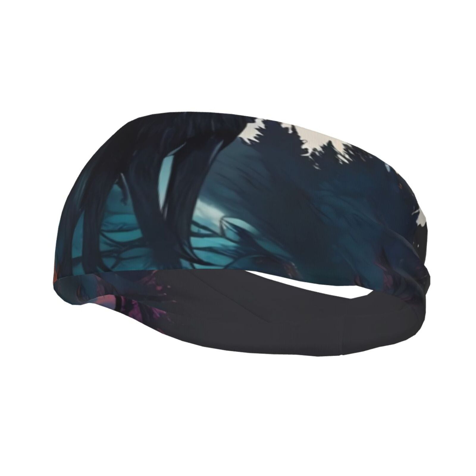 Junzan Artistic Moon Valley Wolf for Sweatbands Sports Headband for Men ...