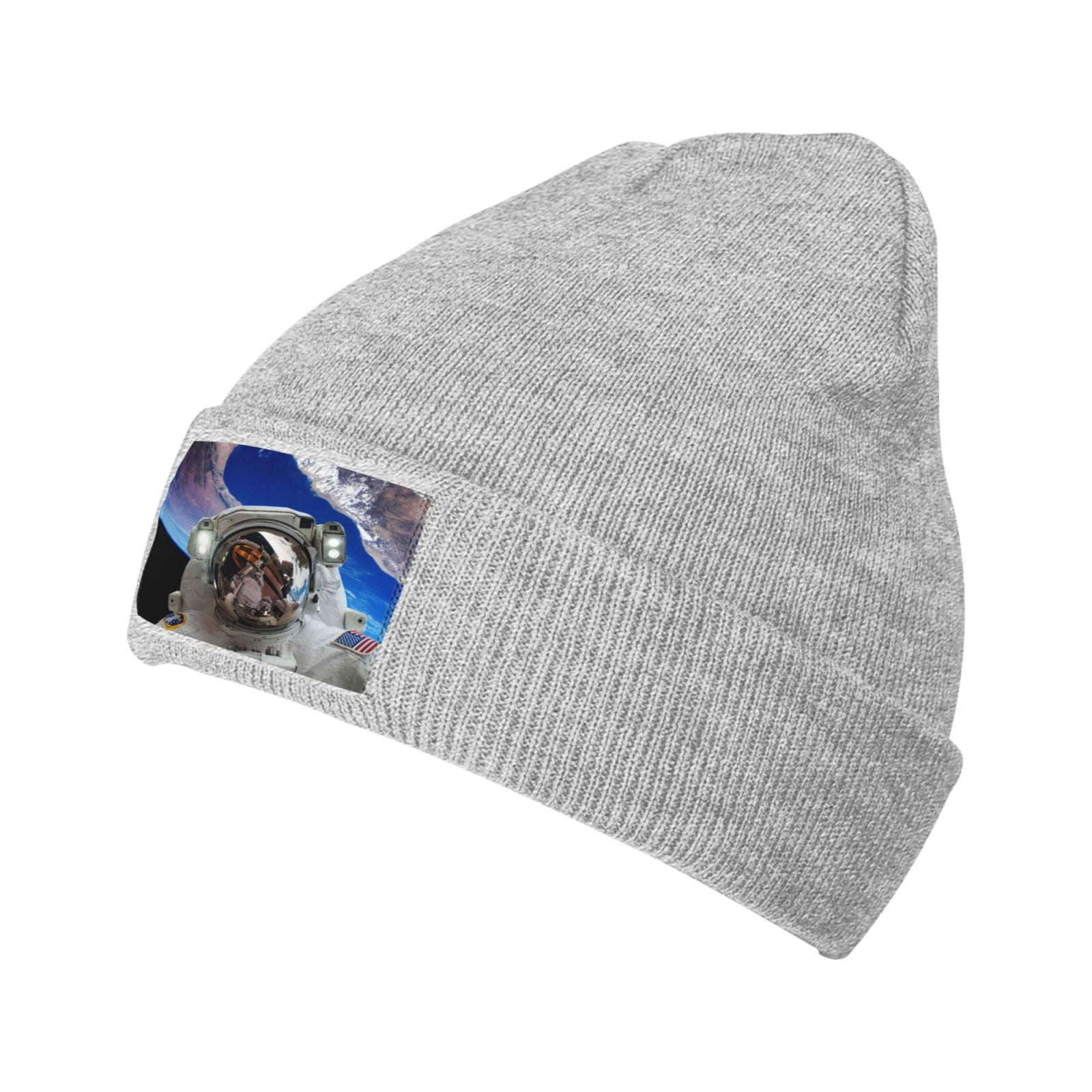 Junzan Astronaut In Outer Space Mens Winter Hats Thick Knit Cuff Beanie ...