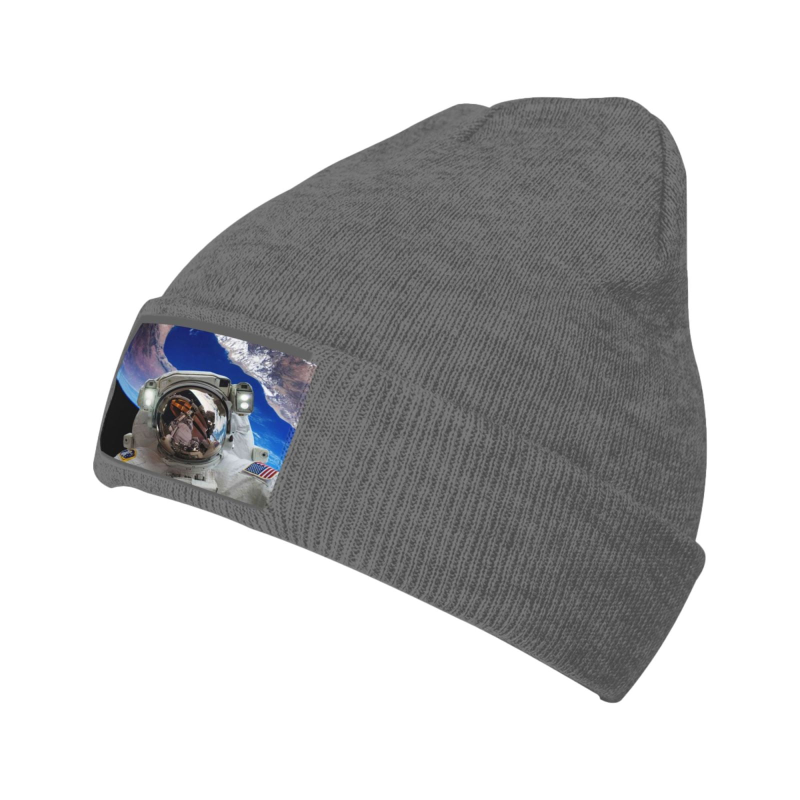 Junzan Astronaut In Outer Space Mens Winter Hats Thick Knit Cuff Beanie ...