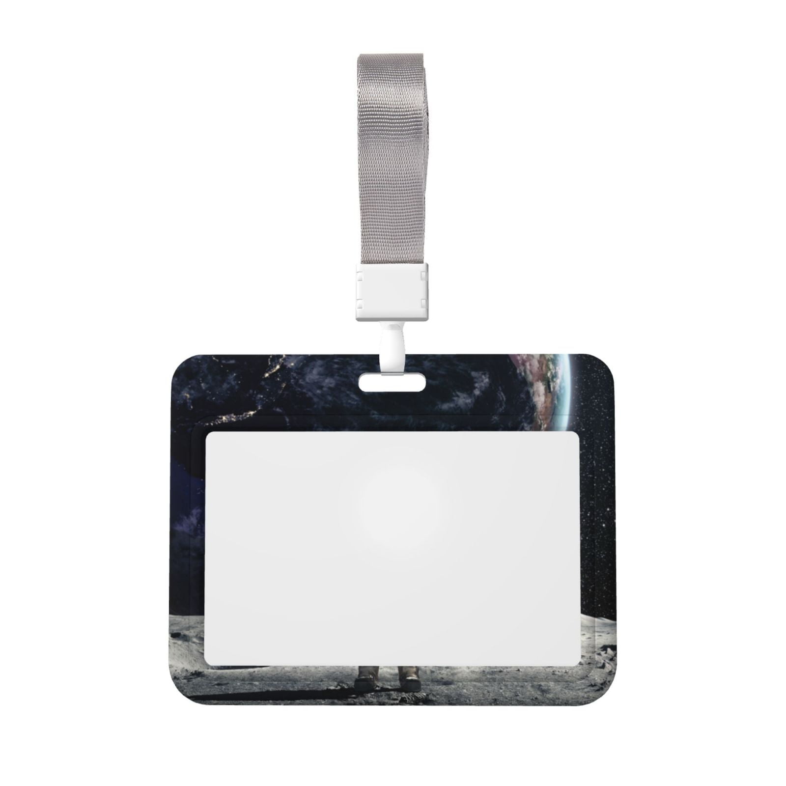 Junzan Astronaut Standing In The Moon ID Badge Holder with Windows Key ...