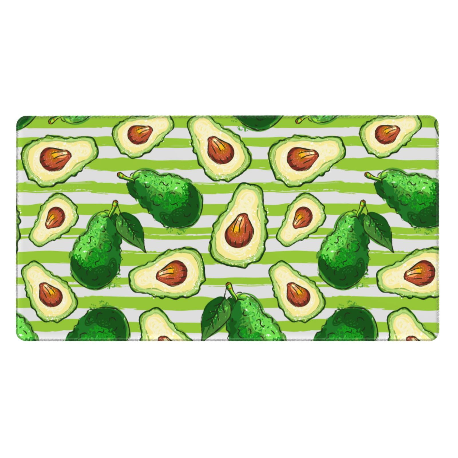 Junzan Avocado Green Striped Extra Large Mouse Pad For Boys Girl Men ...