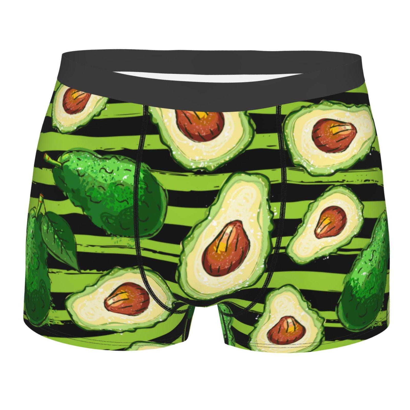 Junzan Avocado Green Striped Mens Underwear Boxer Briefs For Men’s ...