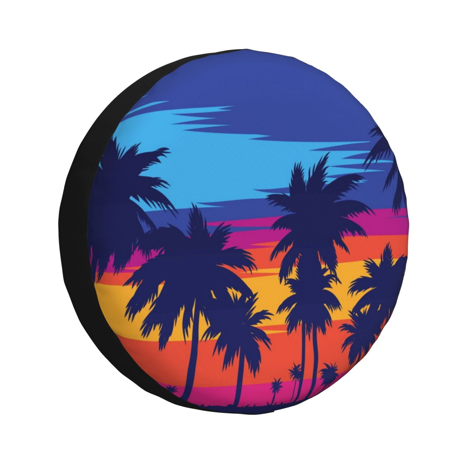 Junzan Beach With Palm Trees Tire Cover Wheel Protector for Truck SUV ...