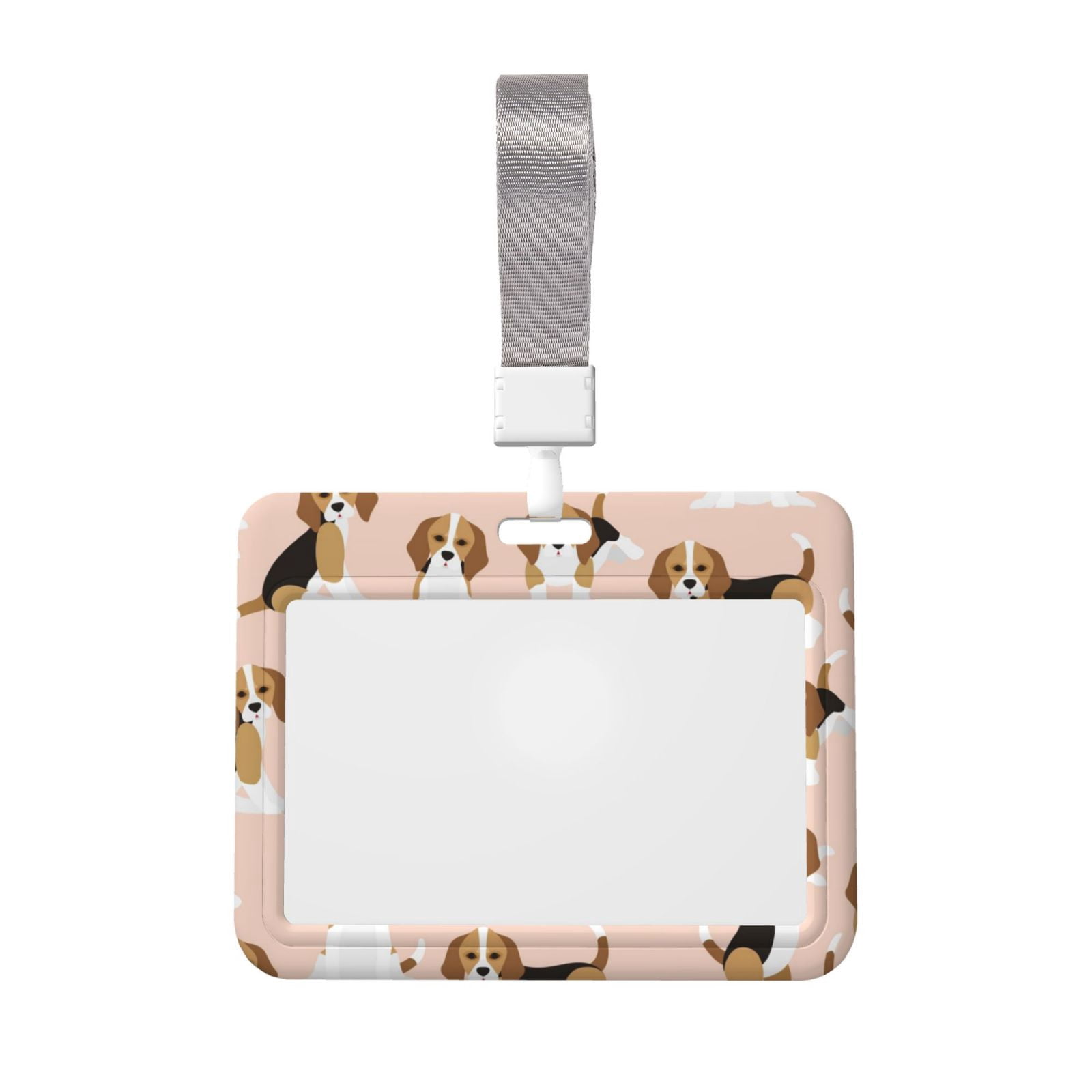 Junzan Beagle Dog On Brown Id Badge Holder With Windows Key Card Work ...