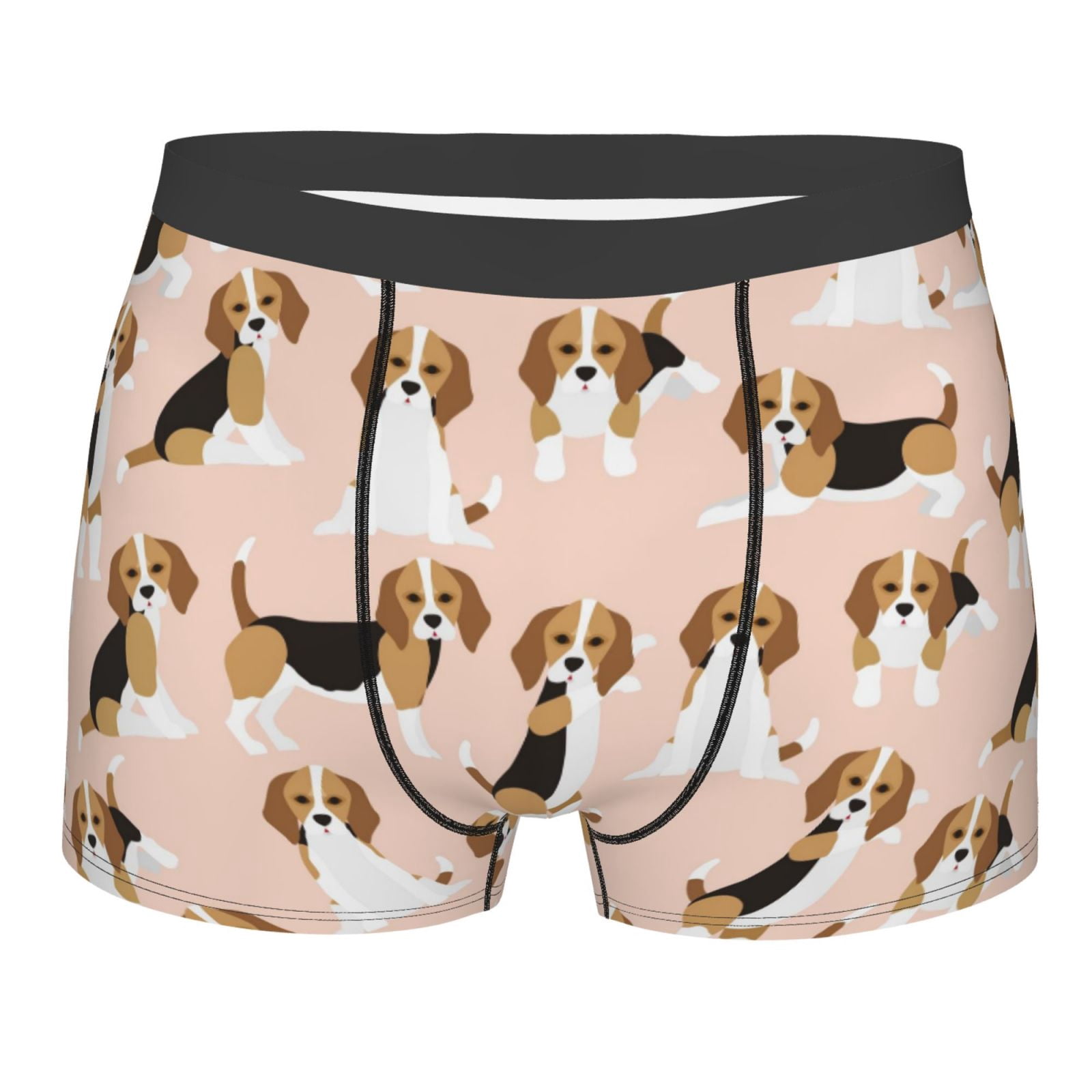 Junzan Beagle Dog On Brown Mens Underwear Boxer Briefs For Men’s ...
