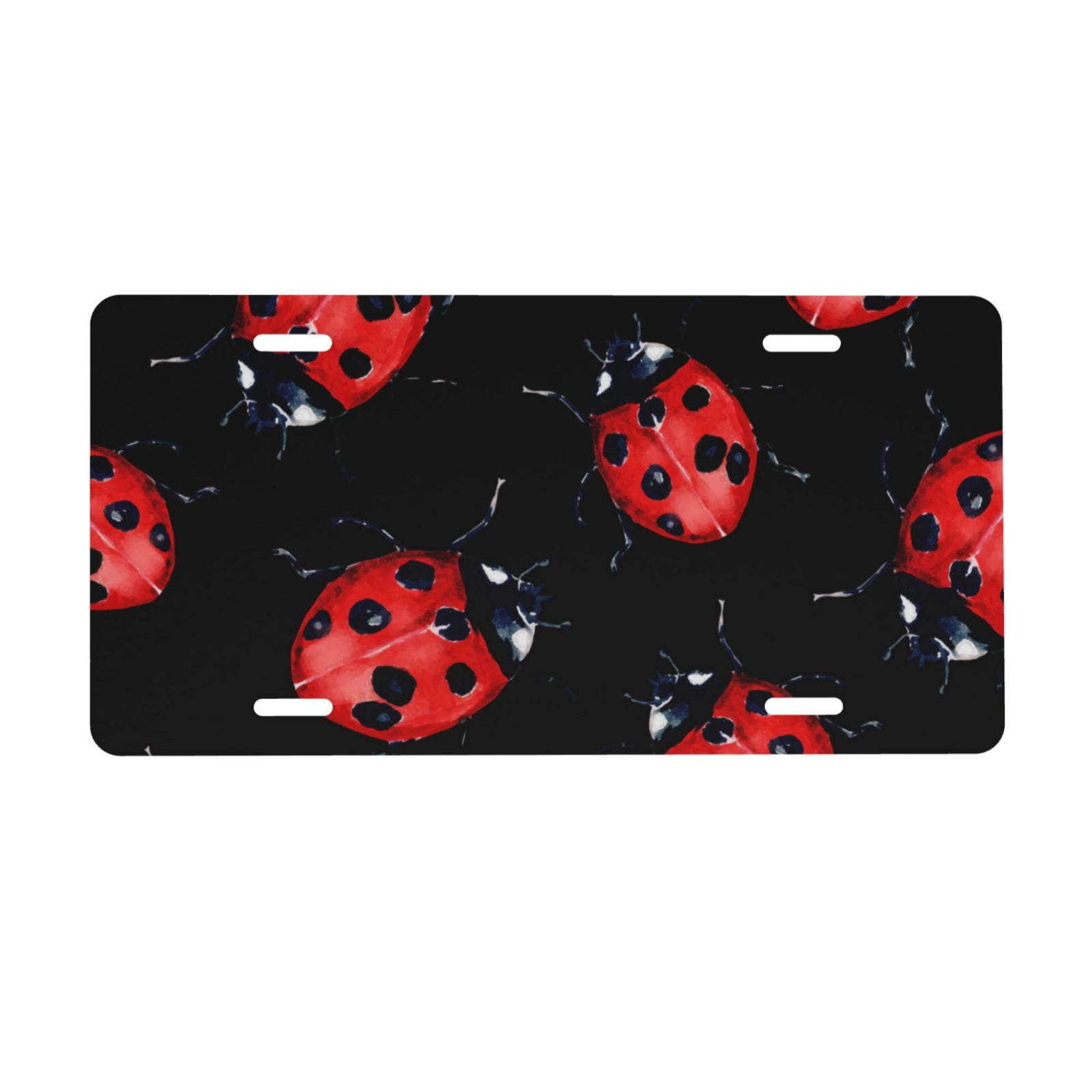 Junzan Beautiful Red Ladybug Front License Plate Covers Decorative Car ...