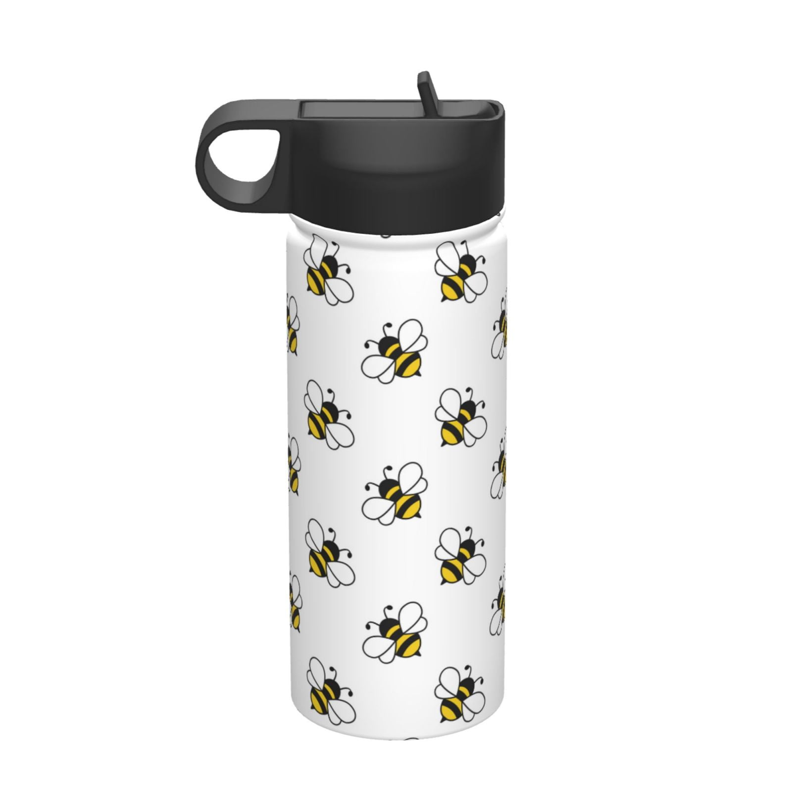 Junzan Bee Pattern Stainless Steel Sports Water Cup Flask,18OZ Water ...