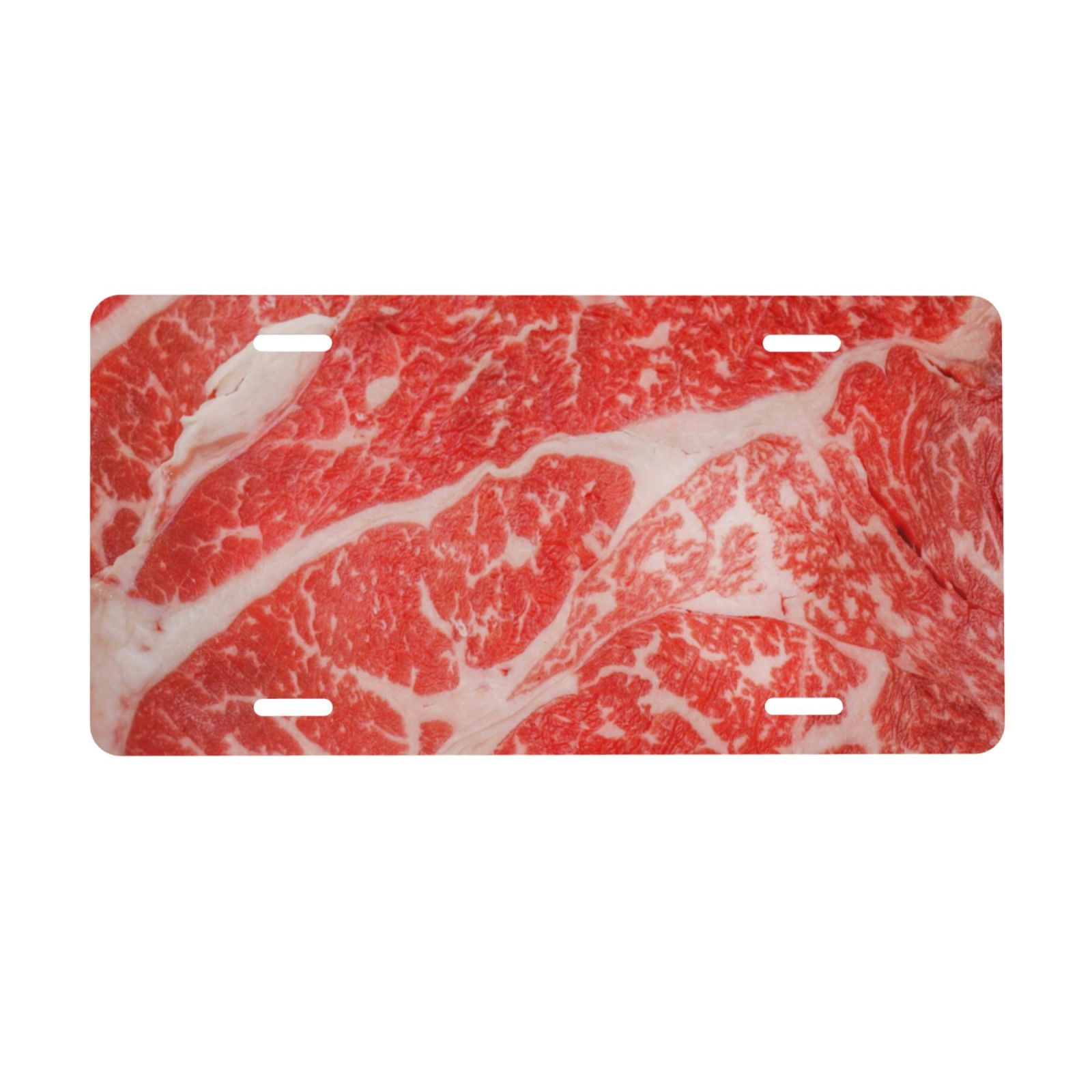 Junzan Beef Steaks Front License Plate Covers Decorative Car Metal ...