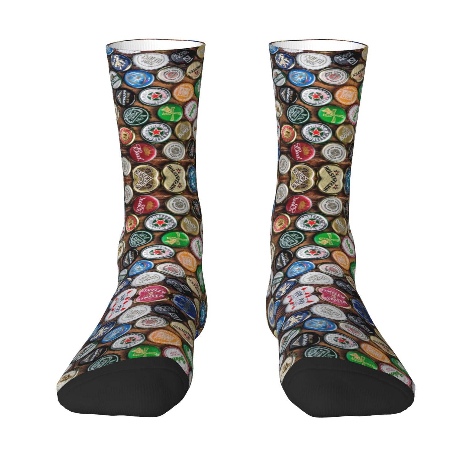 Junzan Beer Caps Mens Funny Socks For Men Women Colorful Fun Novelty ...