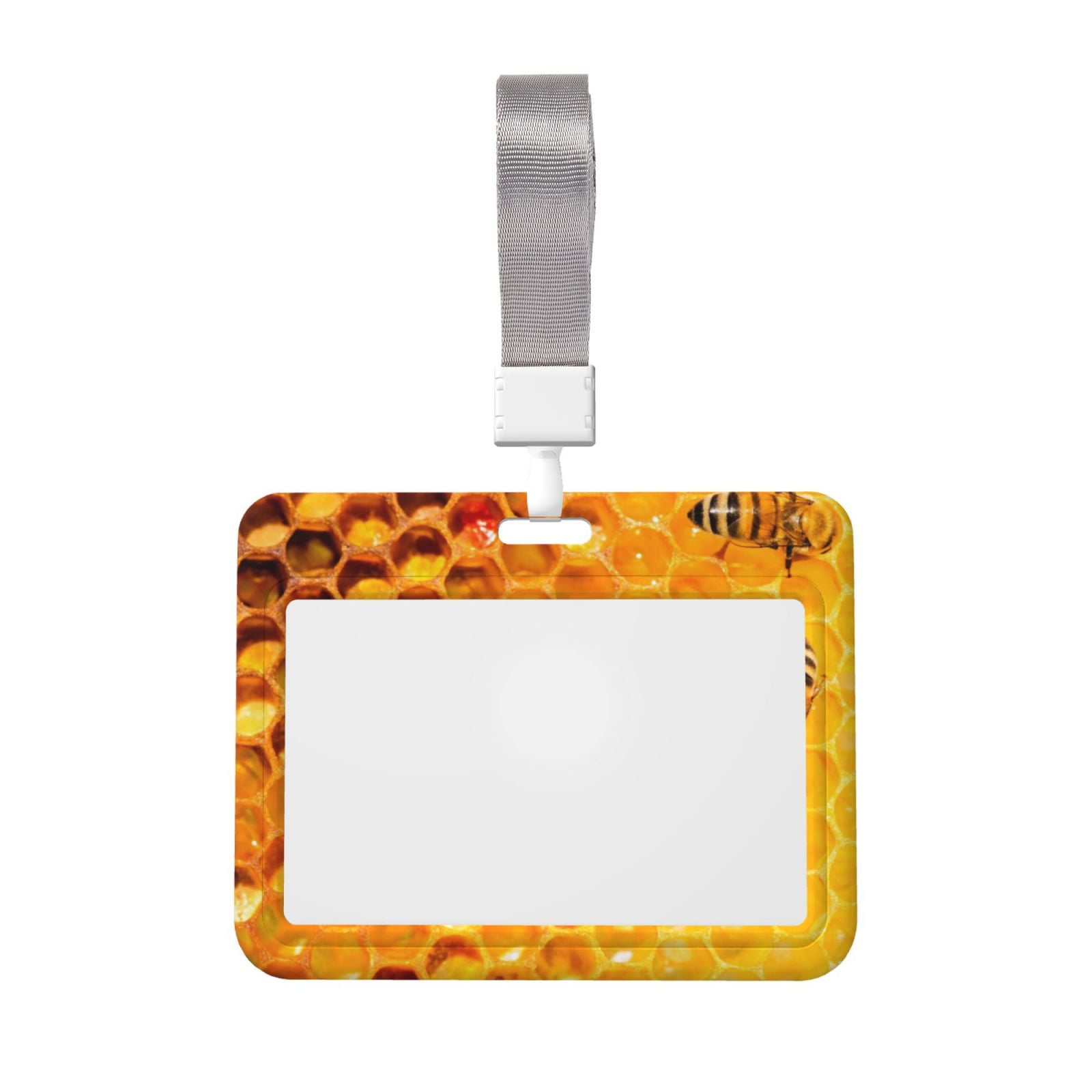 Junzan Bees On Hive Honeycomb Id Badge Holder With Windows Key Card ...