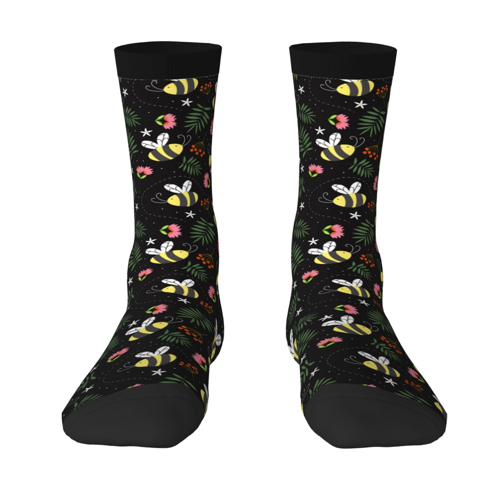 Junzan Bees Mens Funny Socks For Men Women Colorful Fun Novelty Crew ...