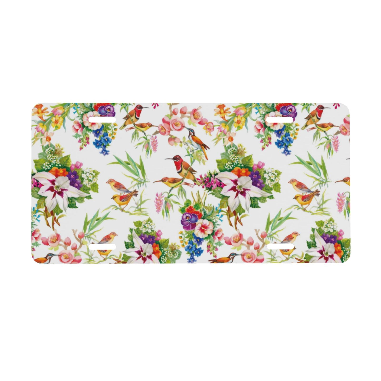 Junzan Birds And Flowers Front License Plate Covers Decorative Car ...