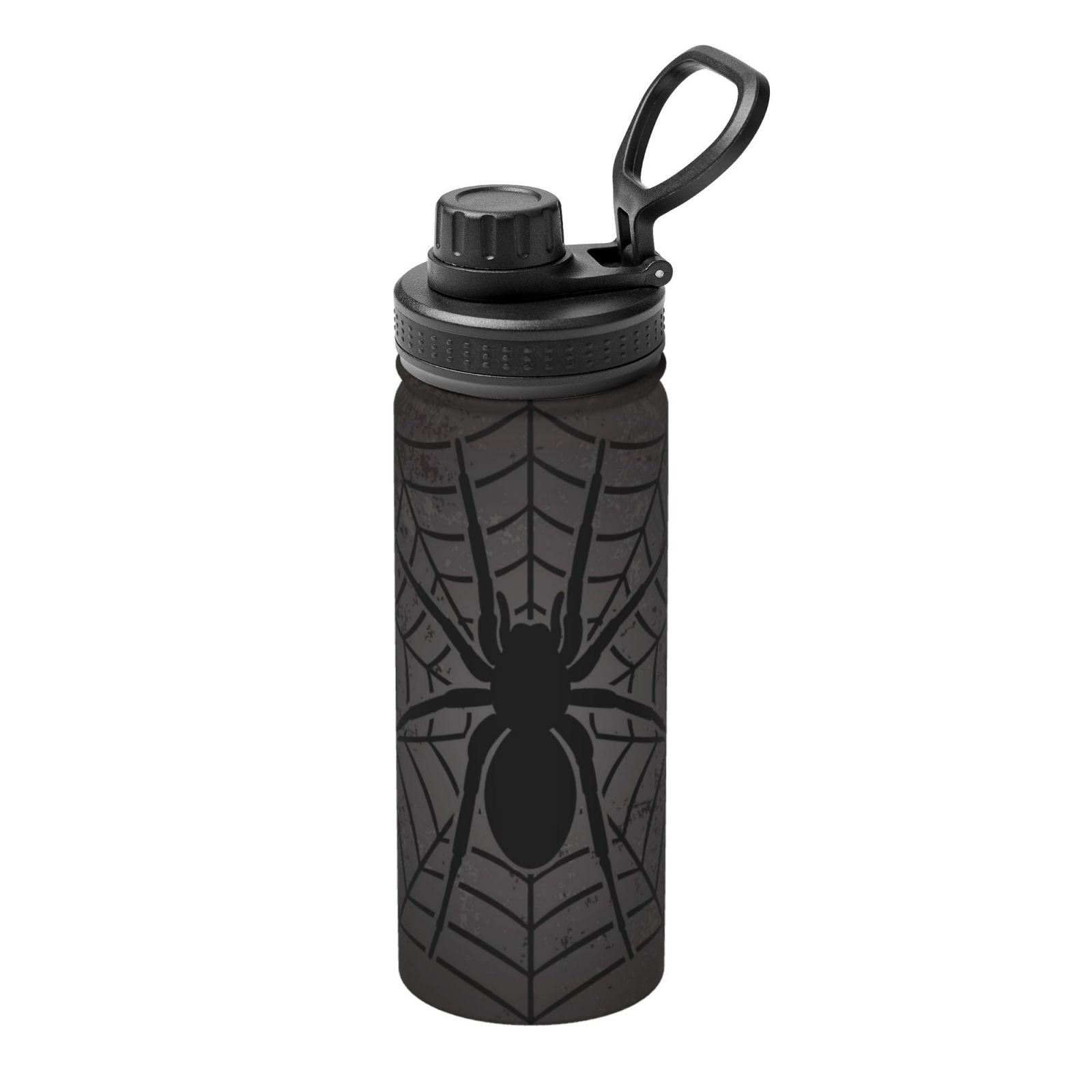 Junzan Black Spider On Web 1 Pattern 18OZ Stainless Steel Sports Water ...