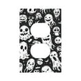Junzan Black White Spooky Ghosts for Electrical Outlet Covers, 5" x 3 ...