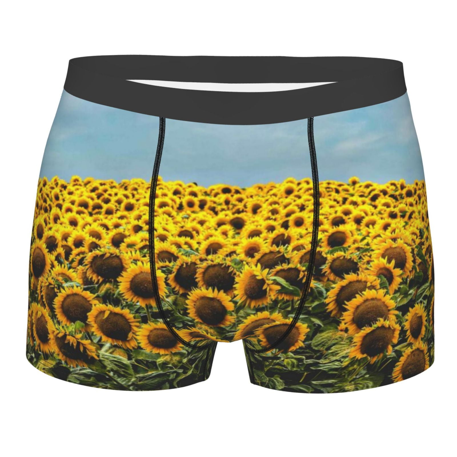 Junzan Blooming Sunflower Field Mens Underwear Boxer Briefs For Men’s ...