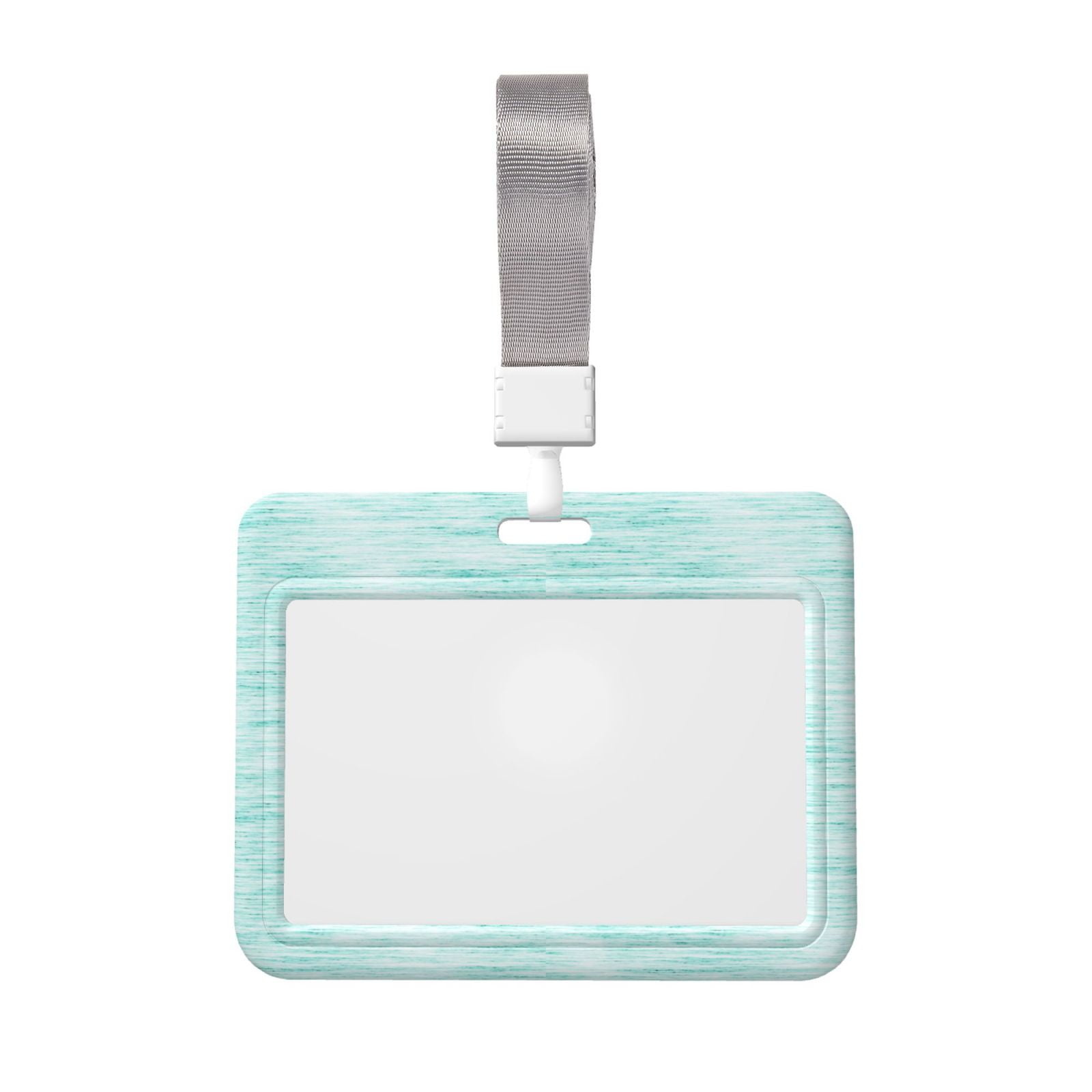 Junzan Blue Bright ID Badge Holder with Windows Key Card Work Badge ...